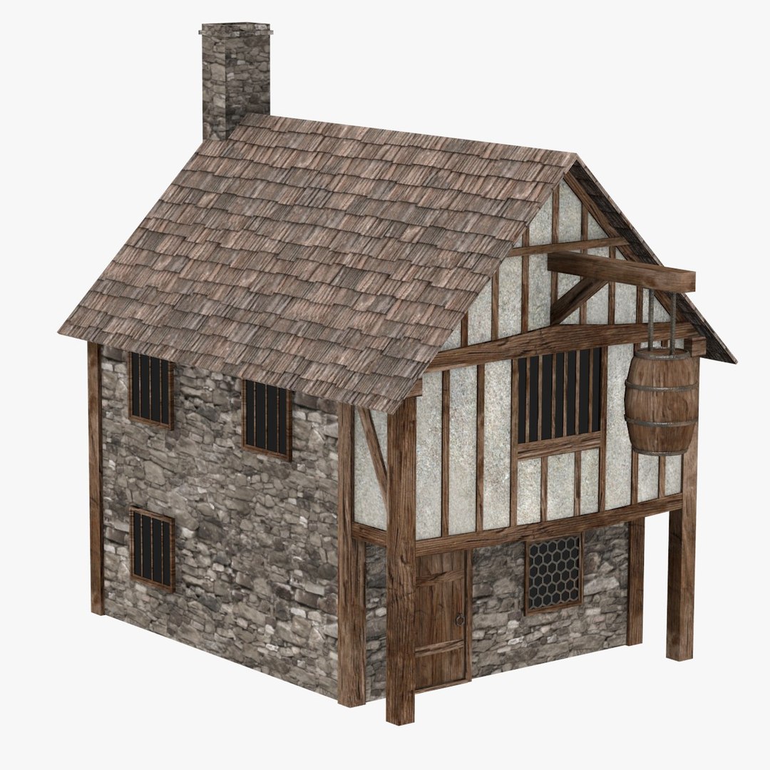 medieval building 3d 3ds