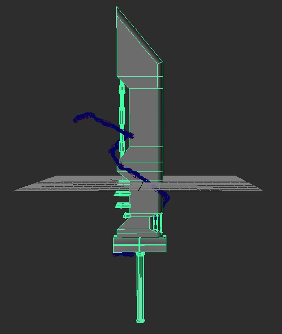 3d Model Of Mod Sword Cloud