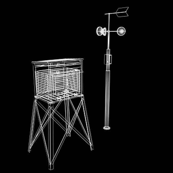 3d operated weather station model