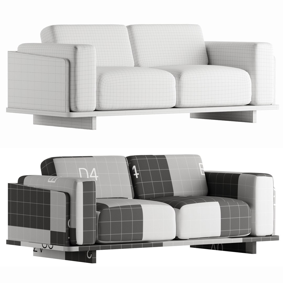 3D Oaq Sofa 3 Seater - TurboSquid 2231610