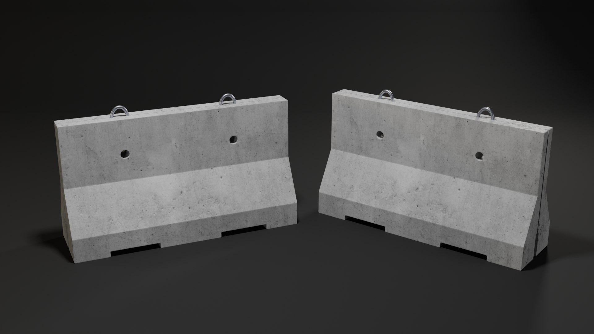 3D Concrete Crash Barrier - TurboSquid 2317570