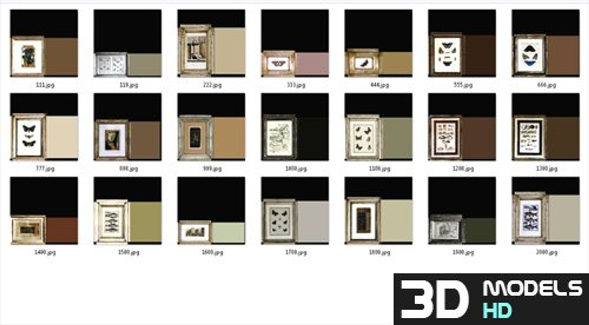3d Model Frames Pack 1