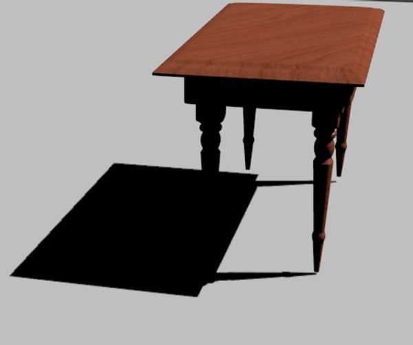 3d wooden dining table model