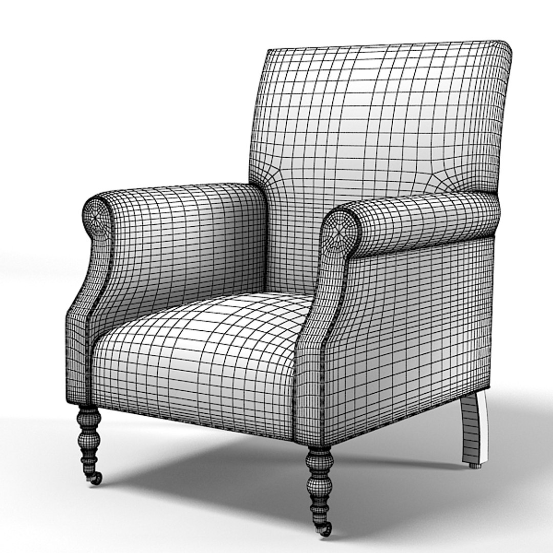 3d classic traditional lounge model