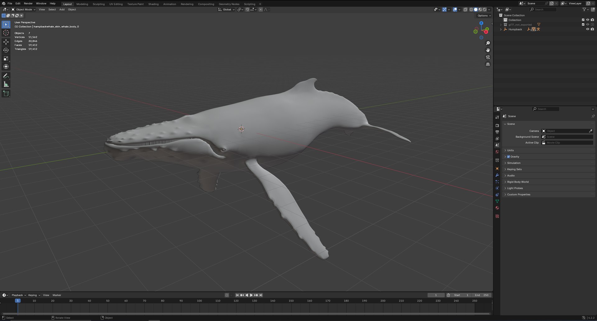 Humpback Whale Large Orca Rigged Animated 3D - TurboSquid 2329293