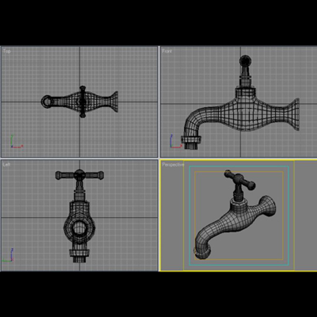 3ds max old tap water animation