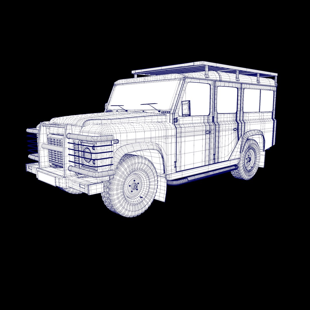 3D Model Landrover Defender Military Green - TurboSquid 2035662