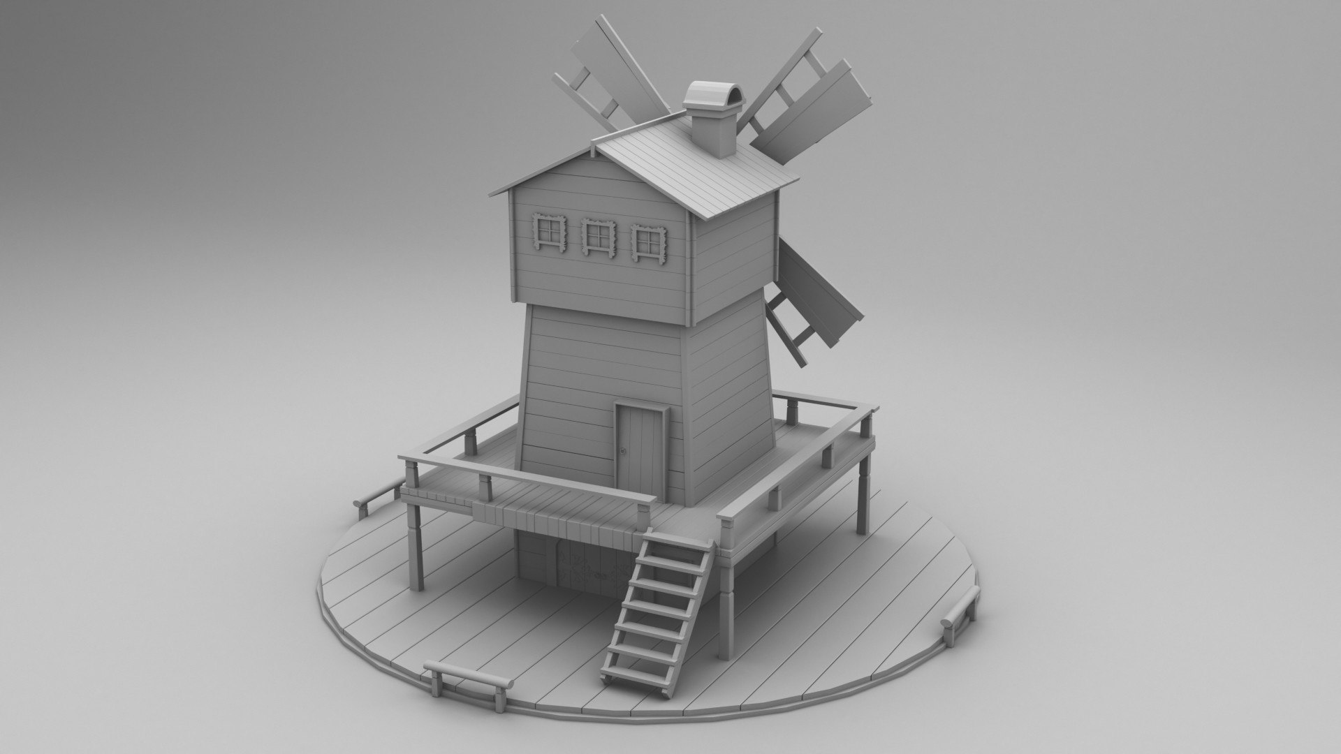 3D Architecture Windmill - TurboSquid 1692264