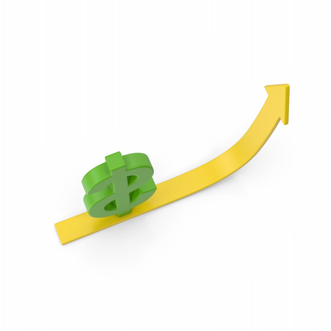 3D Rising Money Statistics - TurboSquid 2210496