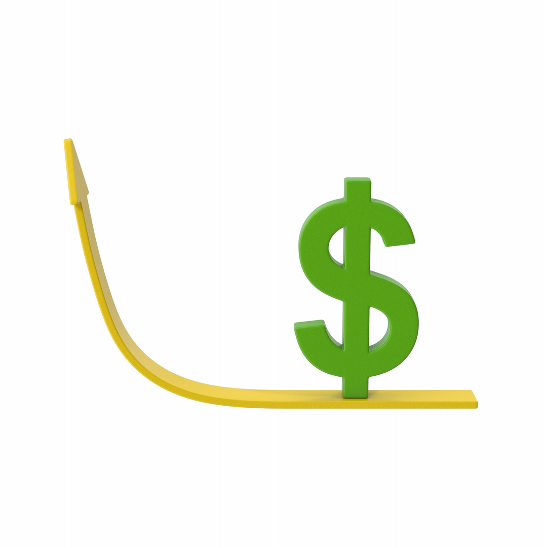 3D Rising Money Statistics - TurboSquid 2210496