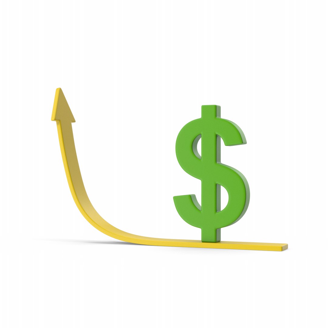 3D Rising Money Statistics - TurboSquid 2210496