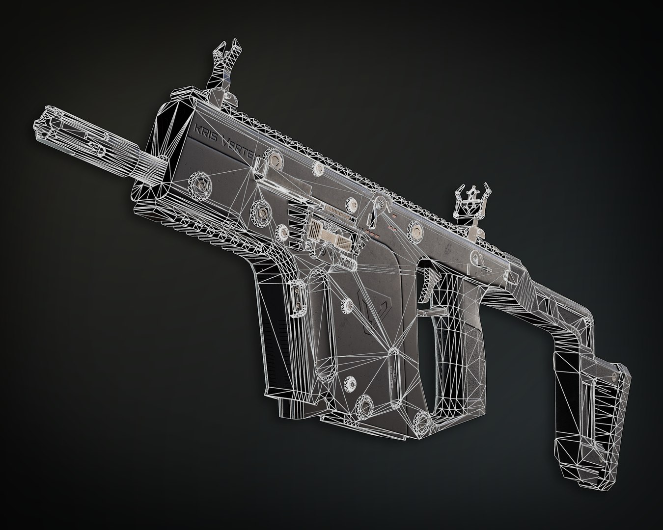 3D pbr vector submachine gun - TurboSquid 1370851