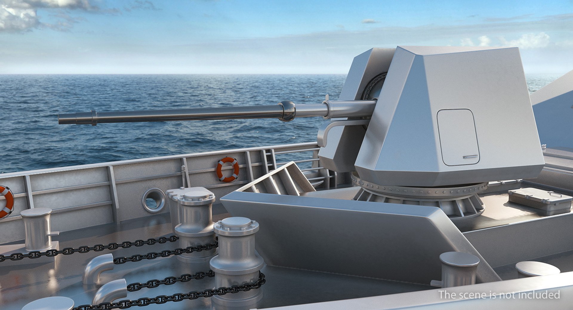 Oto Melara 76mm Gun 3D Model - TurboSquid 1394318