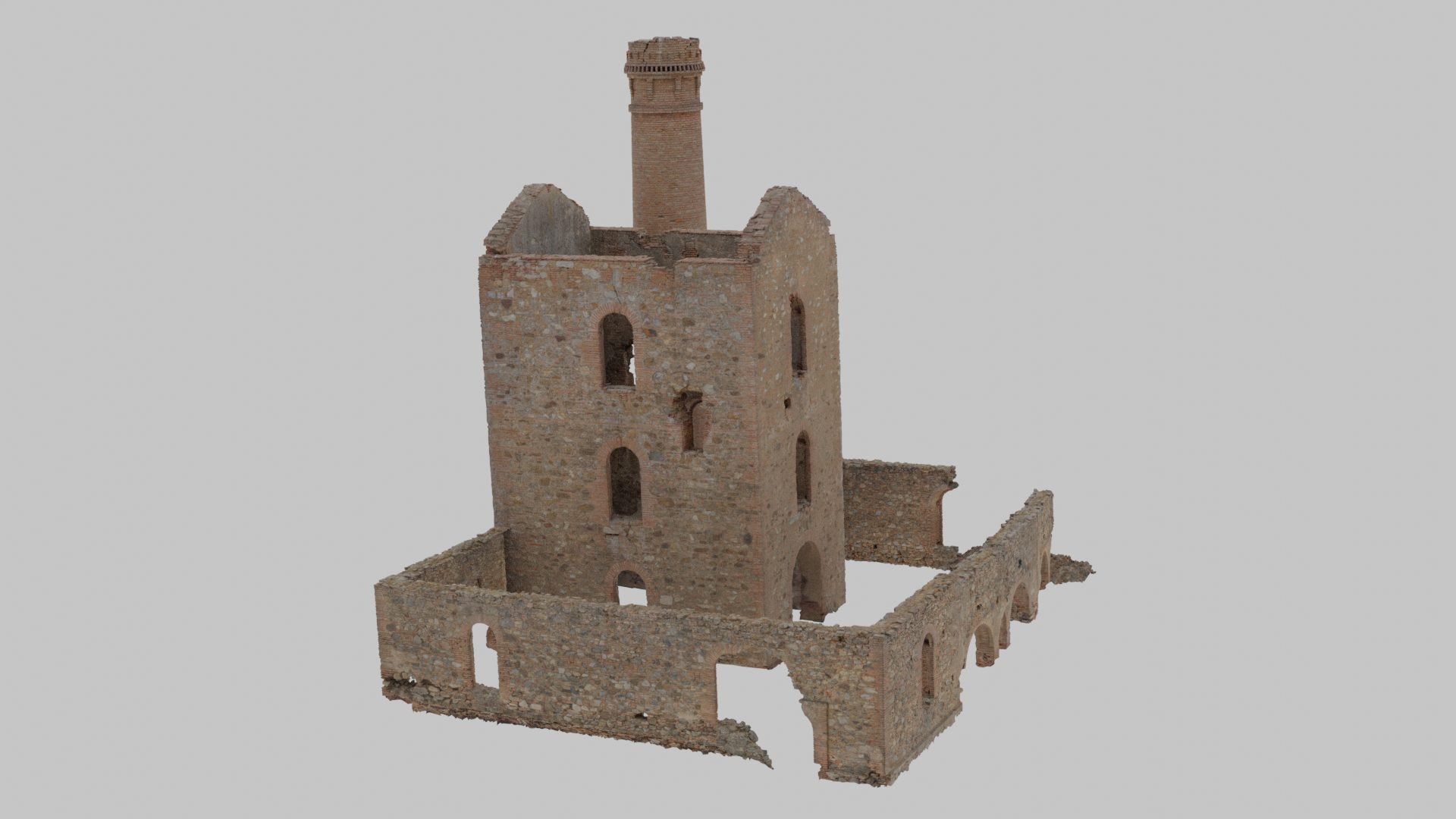 Brick Stone Factory Ruins PBR Scan 3D Model - TurboSquid 2001872