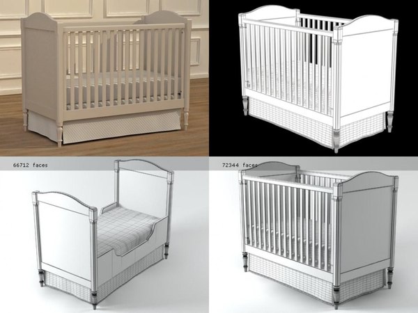 3D модель Tate Crib - TurboSquid 1177265