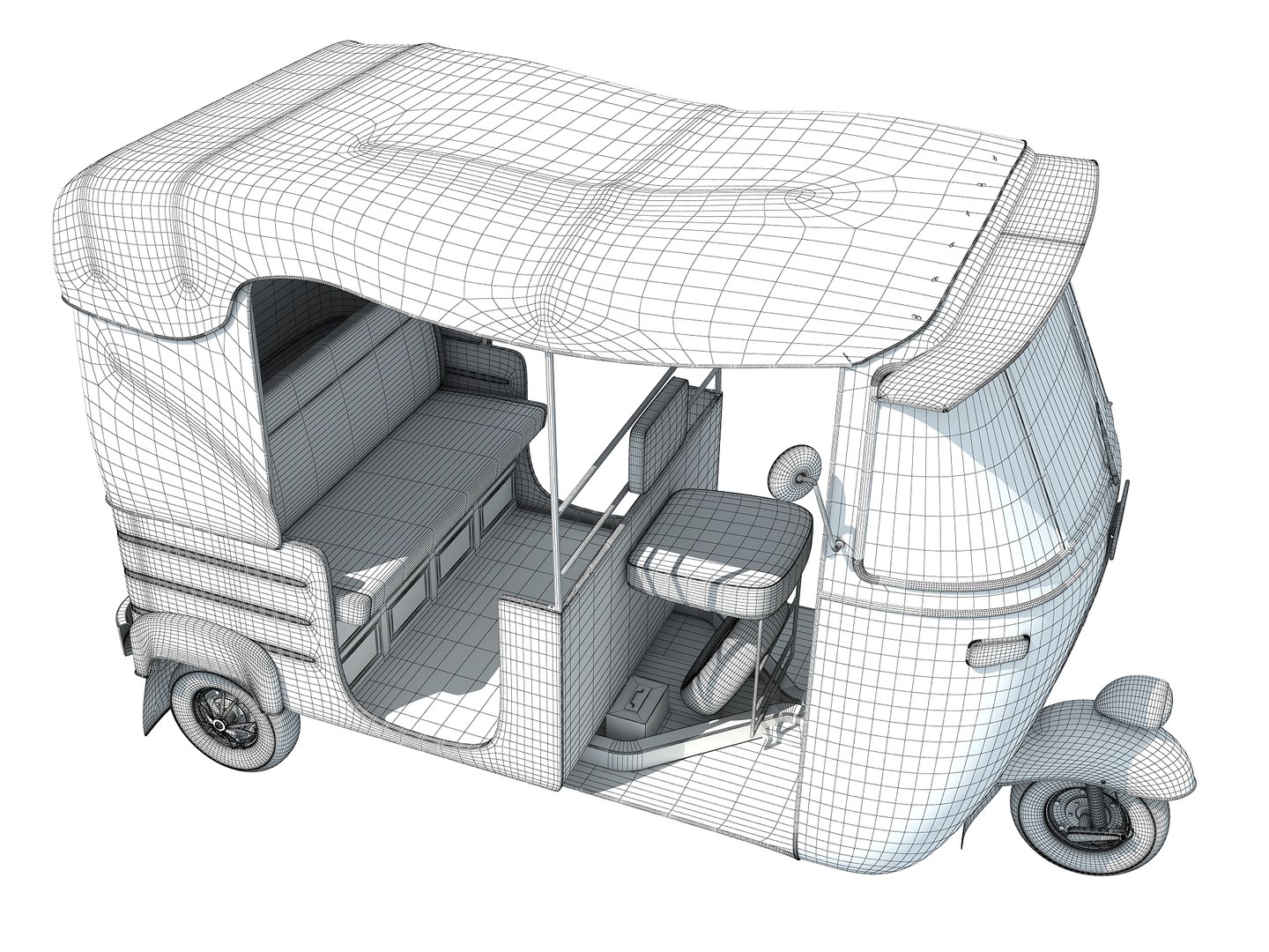 Auto Rickshaw 3D Model - TurboSquid 1444047