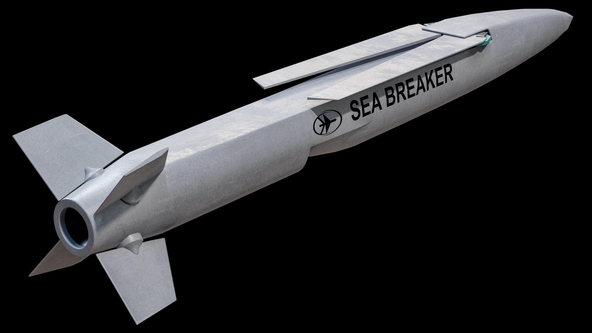 3D Sea Breaker Missile PBR Model - TurboSquid 2307679