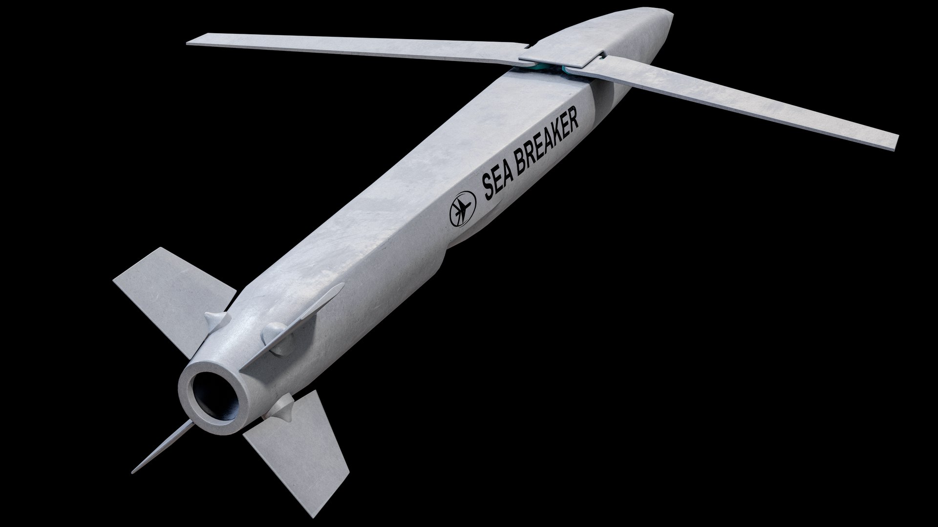 3D Sea Breaker Missile PBR Model - TurboSquid 2307679