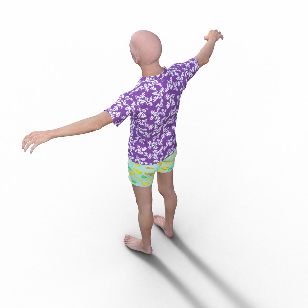 Realistic Rigged Old Man 3d Model