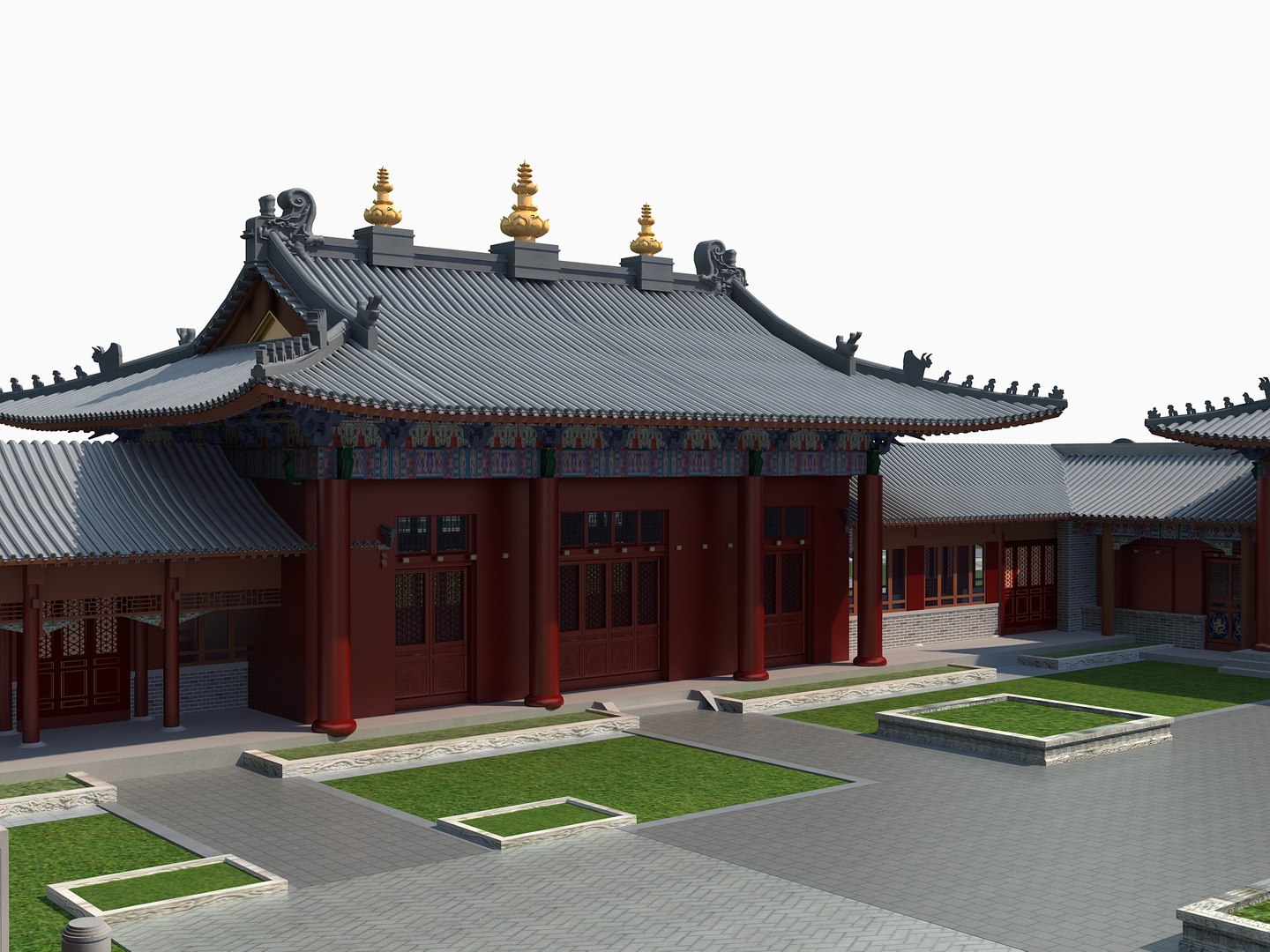 Dharma Buddha Hall 3D model - TurboSquid 1838307
