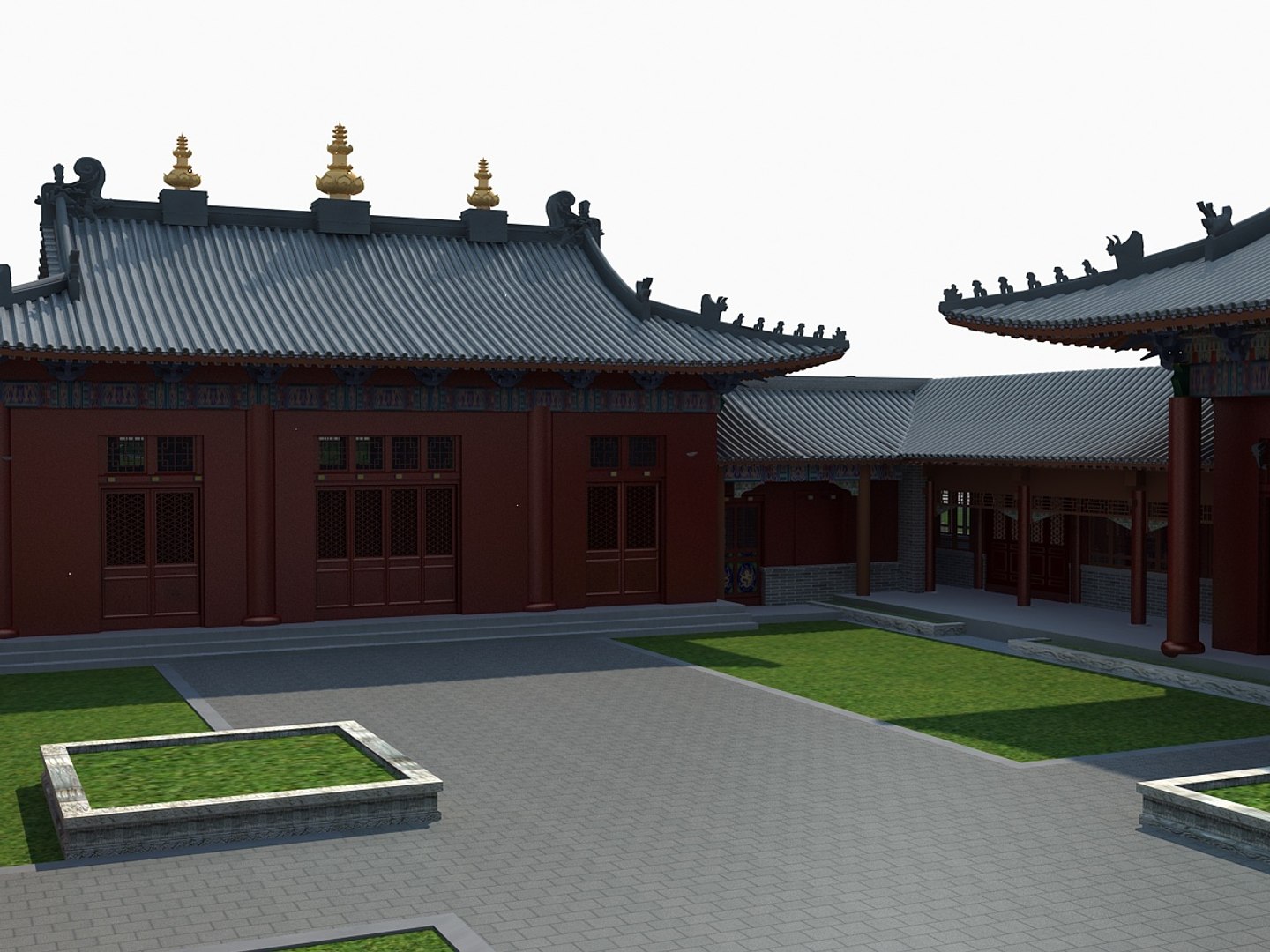 Dharma Buddha Hall 3D model - TurboSquid 1838307