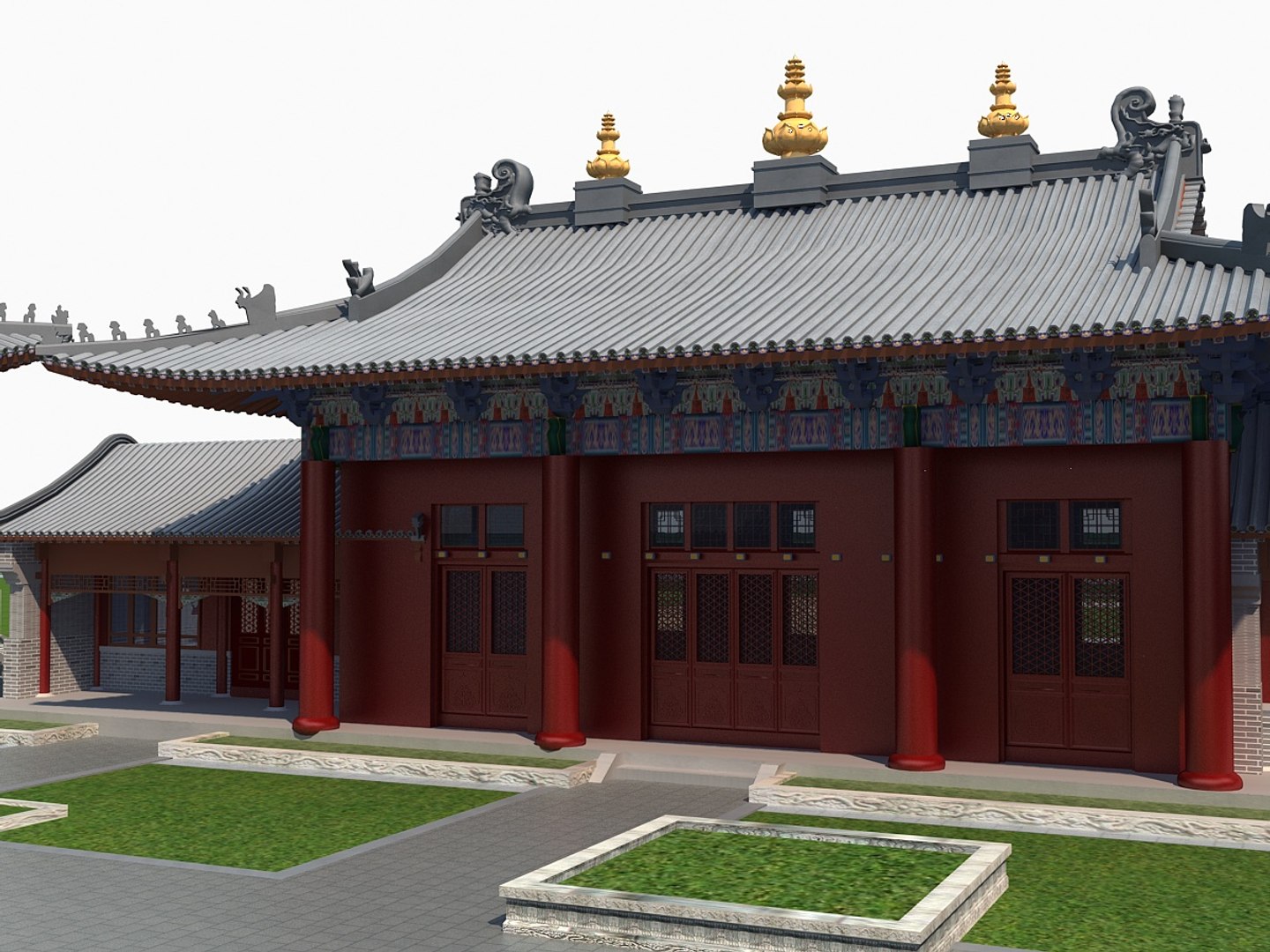 Dharma Buddha Hall 3D model - TurboSquid 1838307