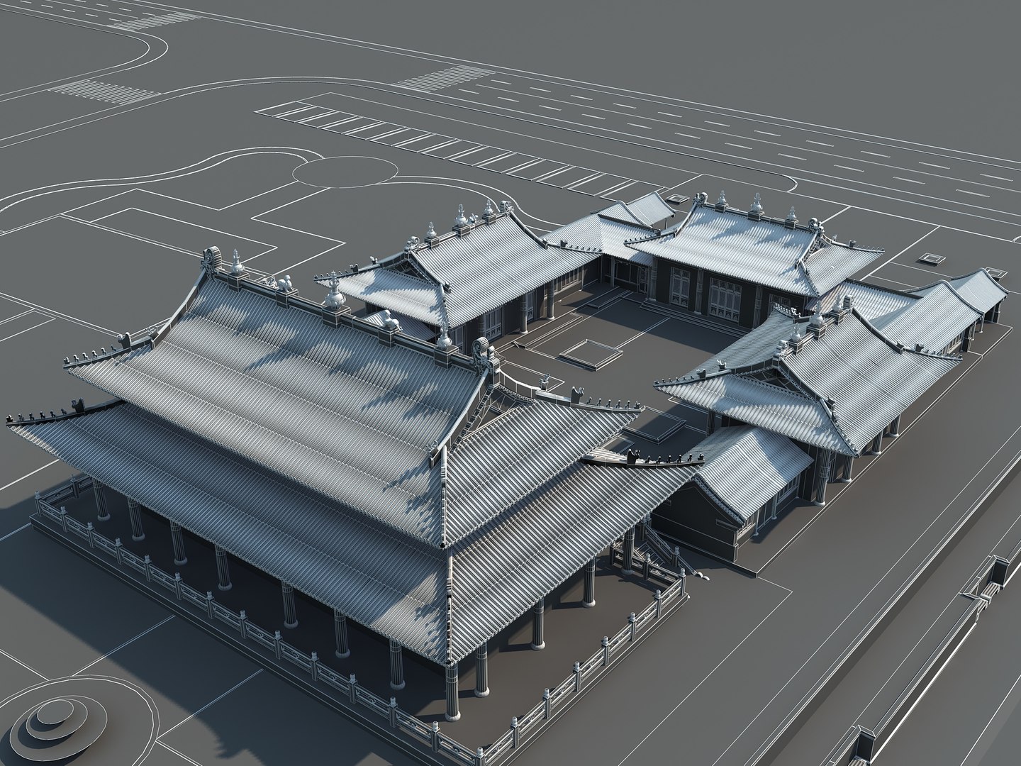 Dharma Buddha Hall 3D model - TurboSquid 1838307