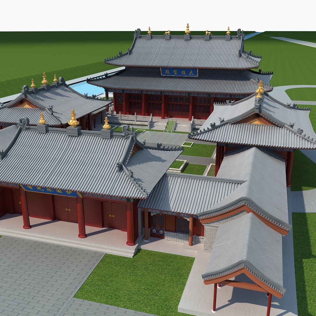 Dharma Buddha Hall 3D model - TurboSquid 1838307
