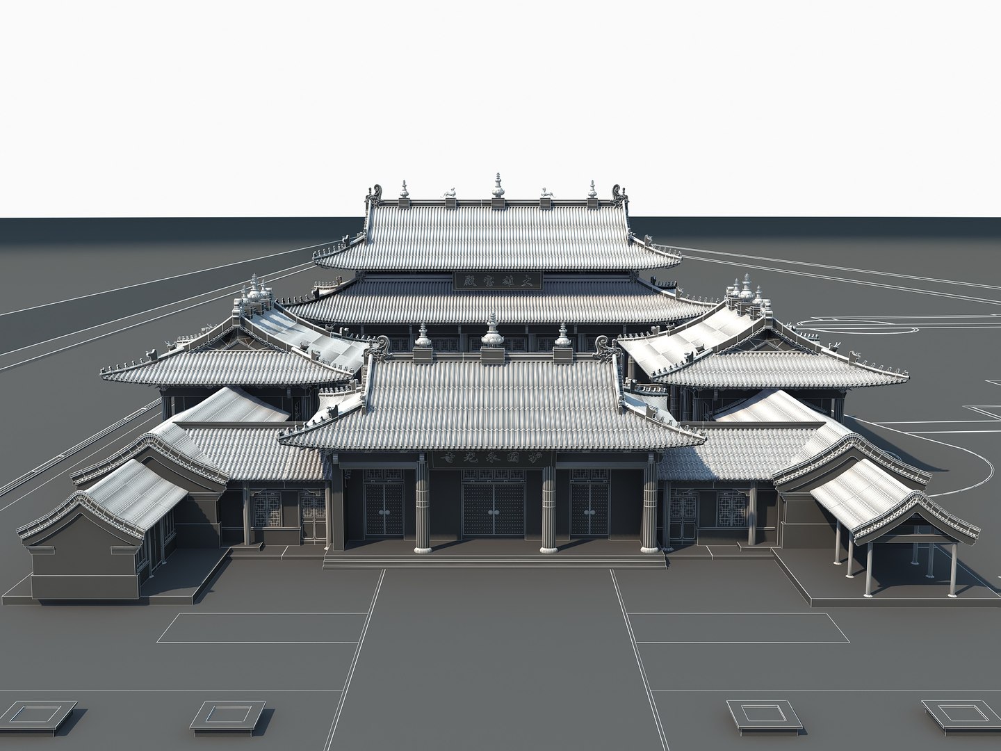 Dharma Buddha Hall 3D model - TurboSquid 1838307