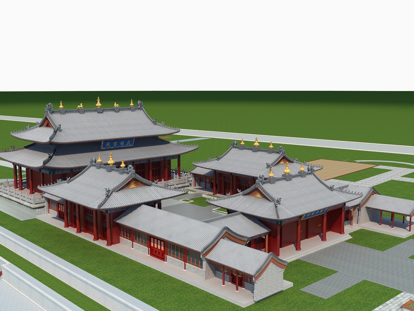 Dharma Buddha Hall 3D model - TurboSquid 1838307