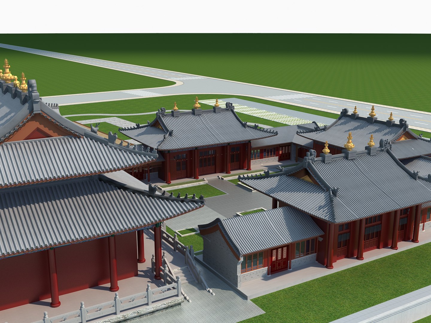 Dharma Buddha Hall 3D model - TurboSquid 1838307