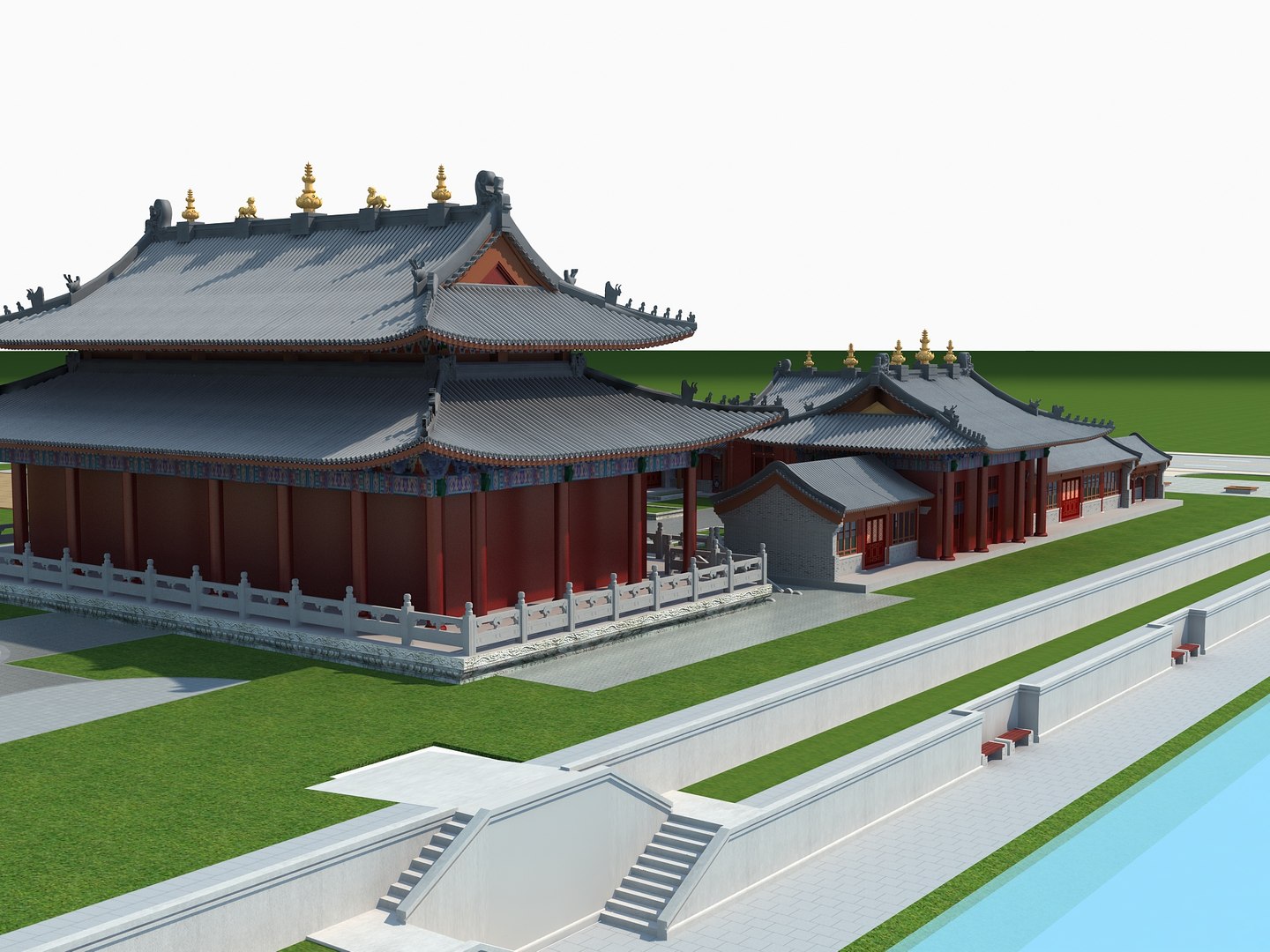 Dharma Buddha Hall 3D model - TurboSquid 1838307