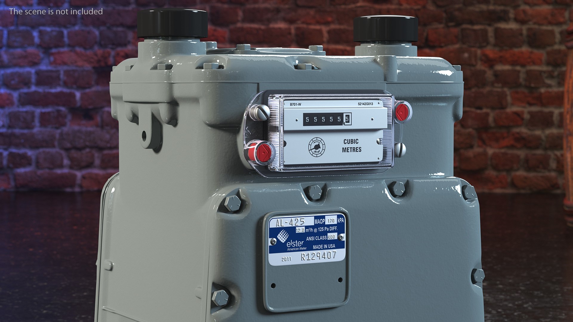 3D Diaphragm Gas Meter Elster - TurboSquid 1896285