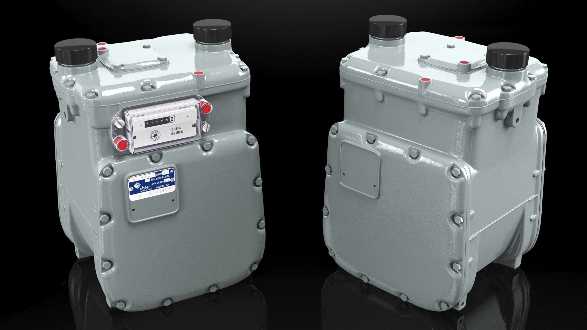 3D Diaphragm Gas Meter Elster - TurboSquid 1896285