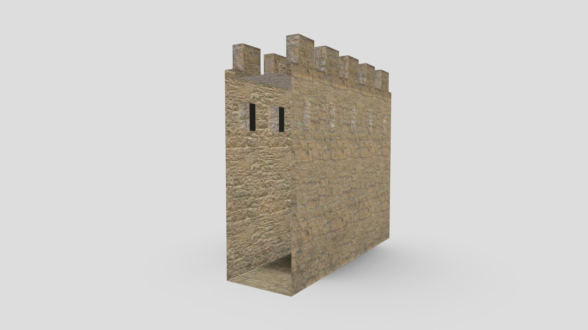 Medieval Castle Module 03 Low Poly PBR Realistic Model - TurboSquid 1932380