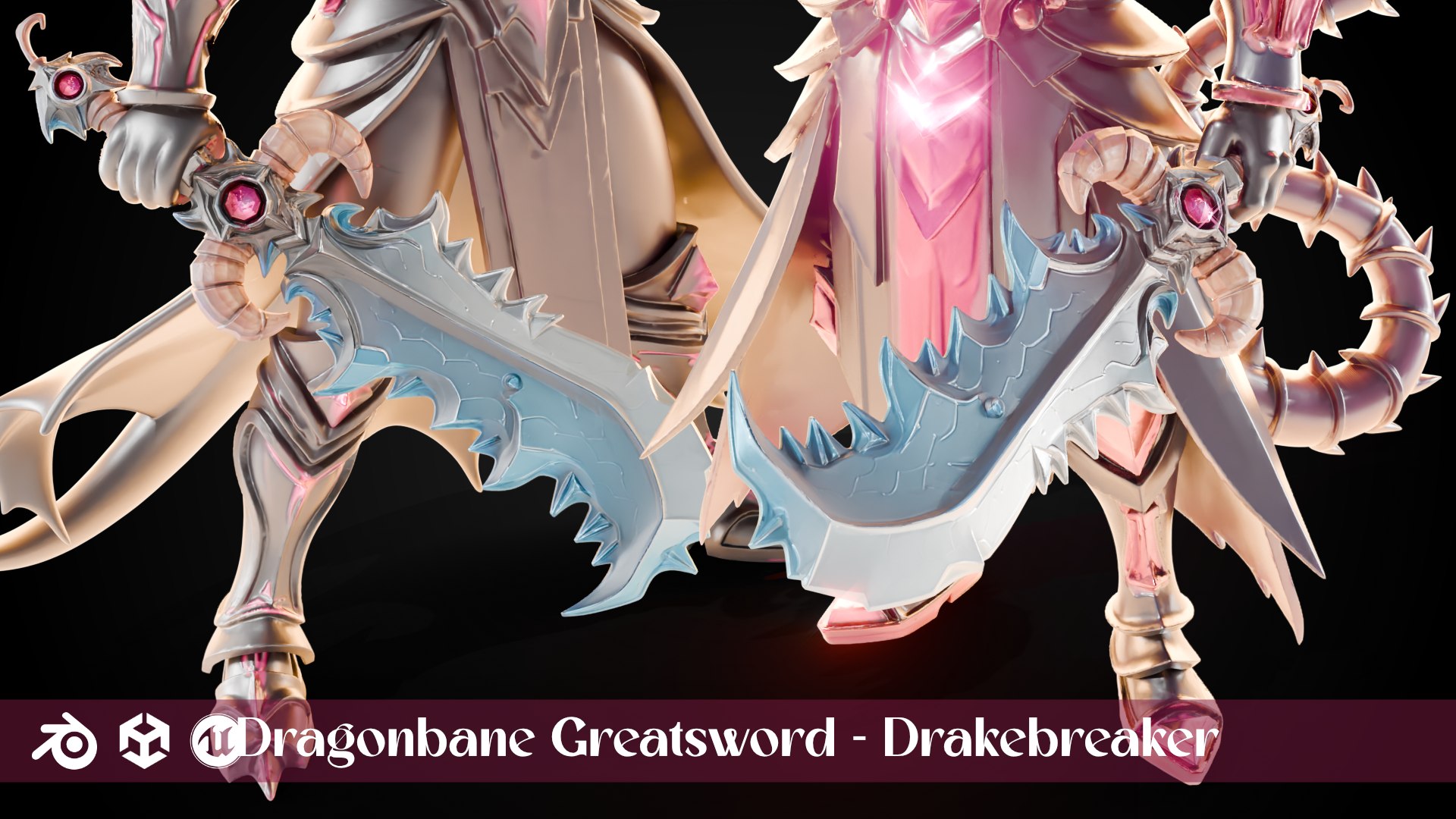 3D Model Stylized Fantasy Sword Pack - Dragonbane Greatsword - TurboSquid 2426617