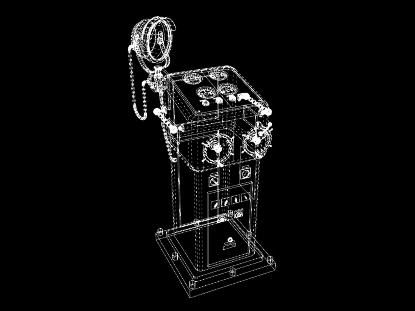 3d Model Old Japanese Ferry Wheelhouse Helm Control Panel With Gyro Compass Turbosquid 2133758 