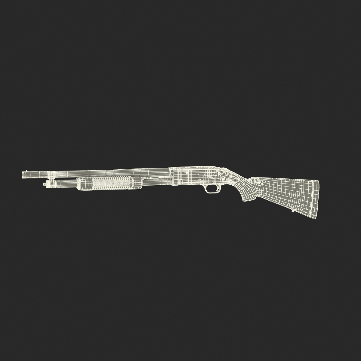 shotgun mossberg 500 3d obj