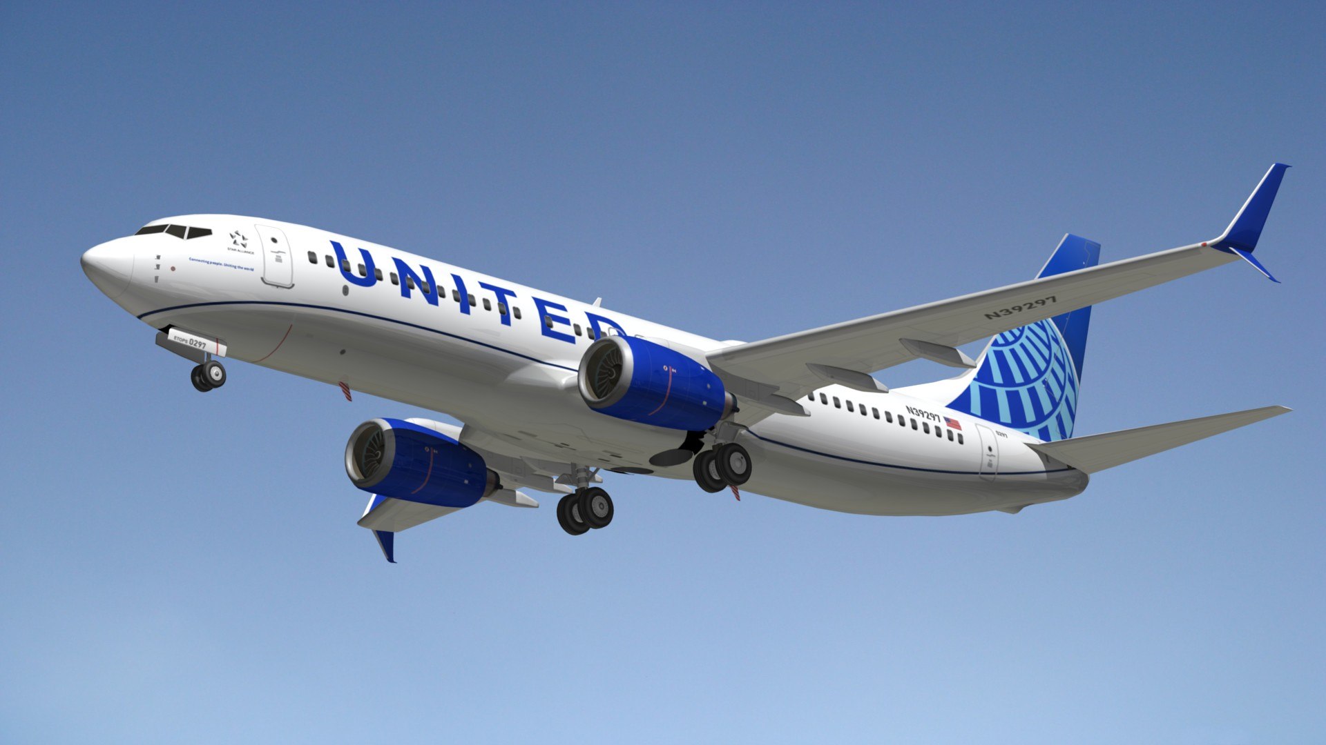 Boeing united airlines 3D - TurboSquid 1471732