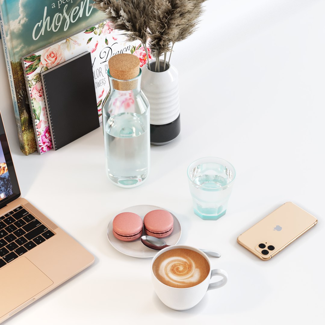 3D Decorative Set Workspace For Girls - TurboSquid 1766101