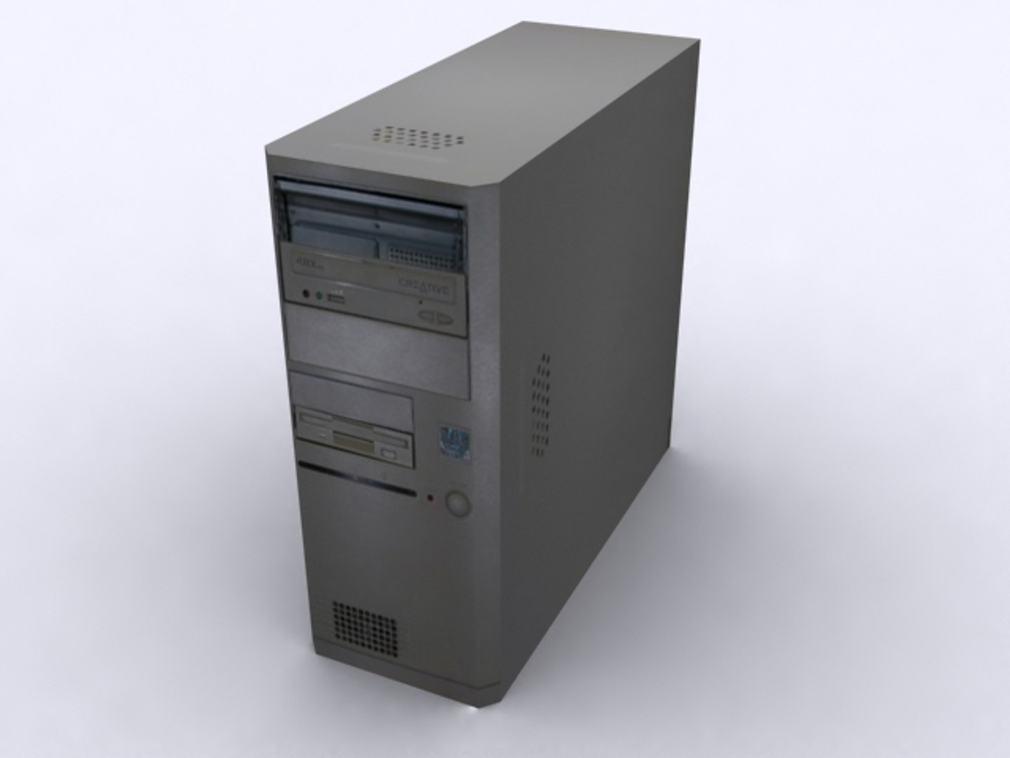 old desktop computer 3d dxf