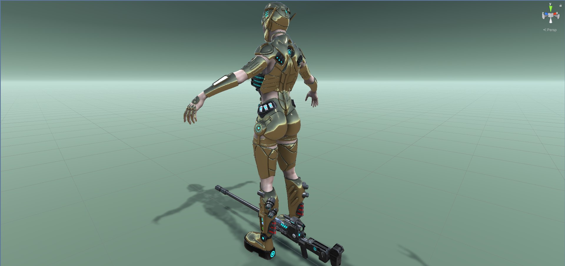 Sci-Fi Ranger Golden colour 3D model - TurboSquid 1718618