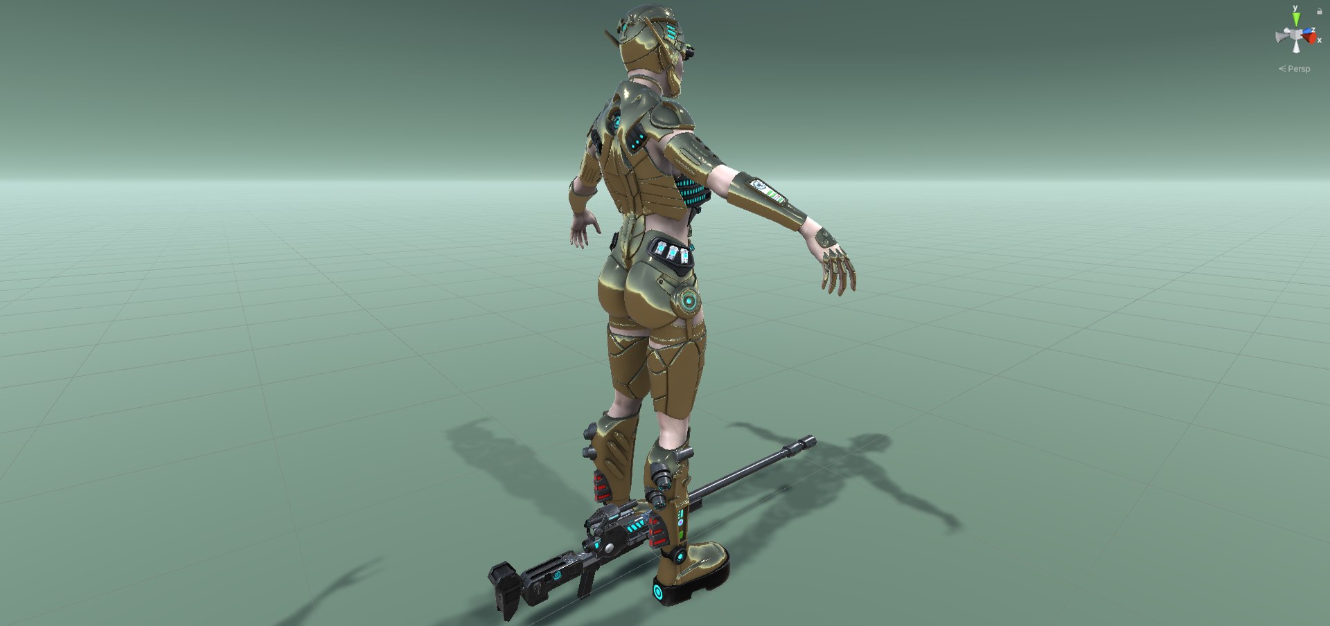 Sci-Fi Ranger Golden colour 3D model - TurboSquid 1718618