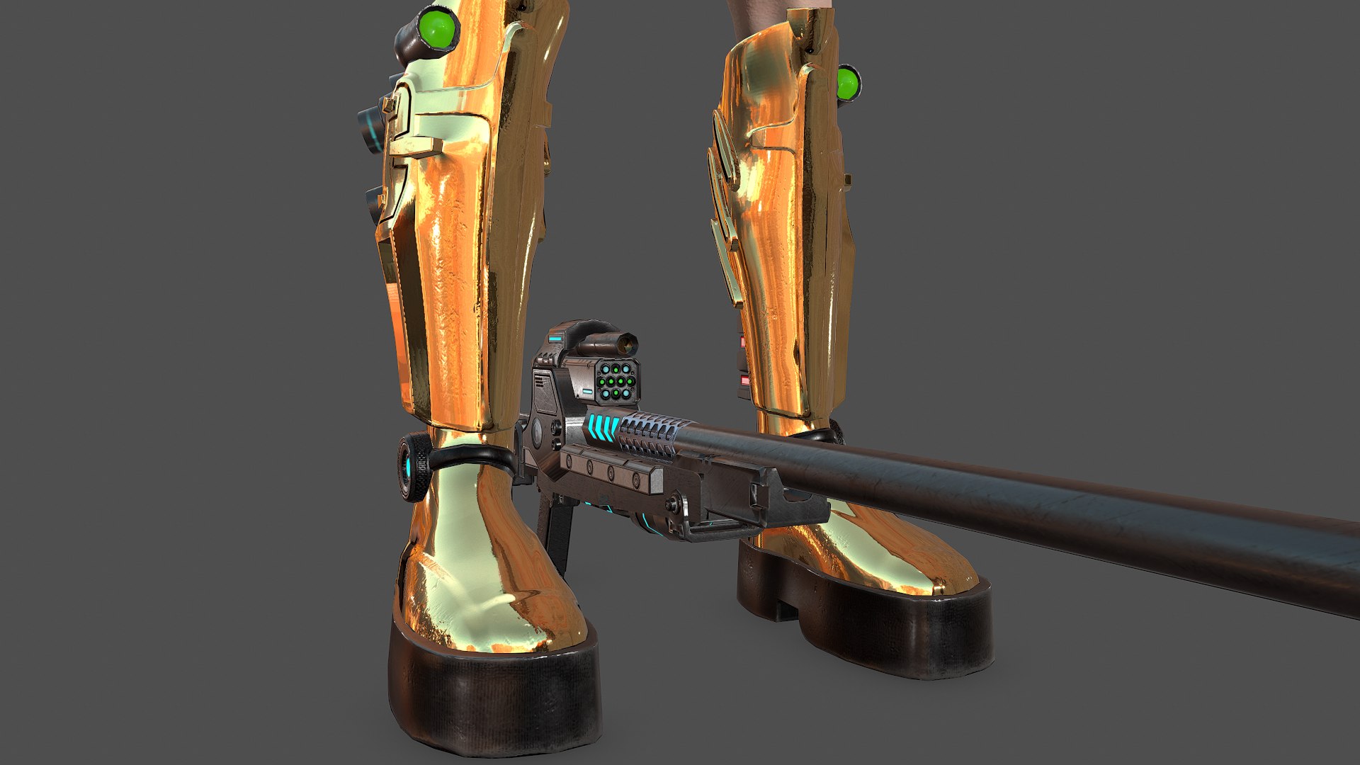 Sci-Fi Ranger Golden colour 3D model - TurboSquid 1718618