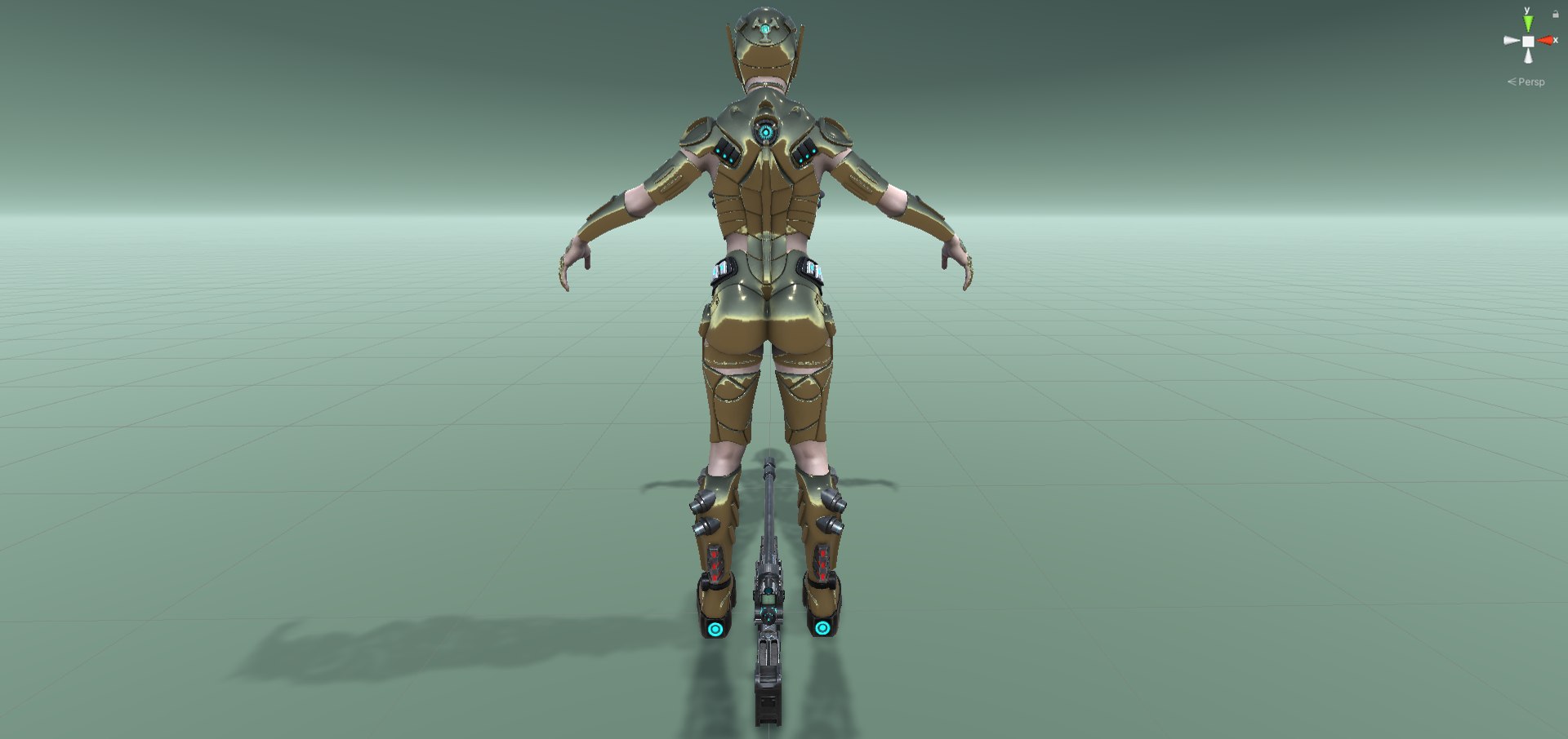 Sci-Fi Ranger Golden colour 3D model - TurboSquid 1718618