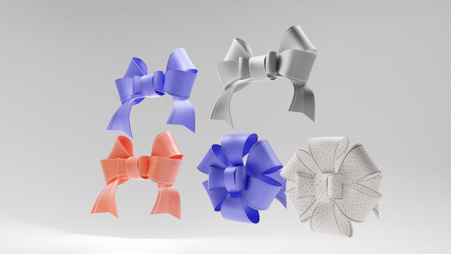 3D gift bow model - TurboSquid 1644485