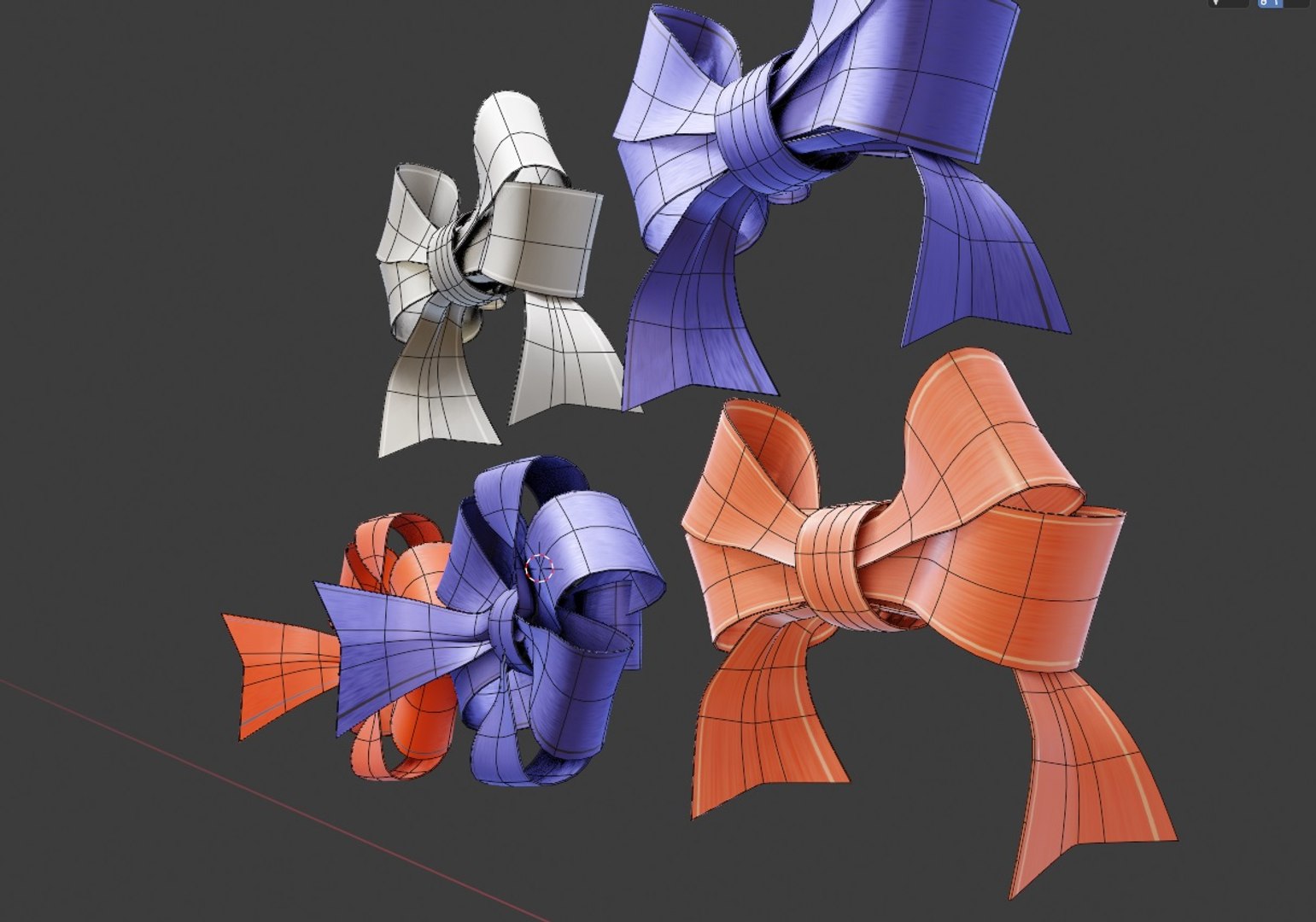 3D gift bow model - TurboSquid 1644485