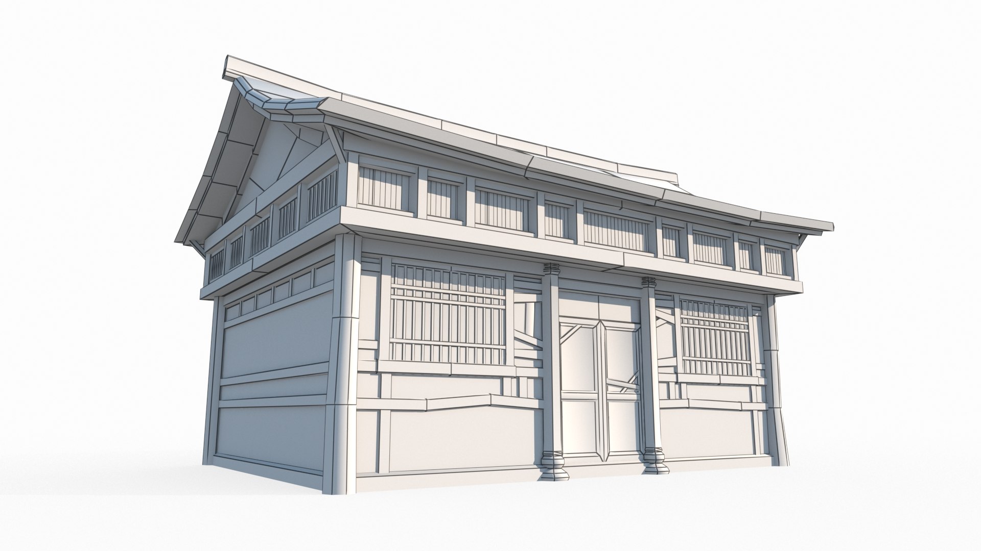 Asian Ancient Architecture Small House Model - TurboSquid 2046318