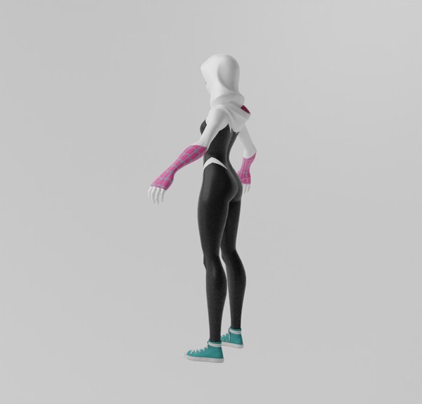 3D model Spider Gwen Lowpoly Rigged - TurboSquid 2033663