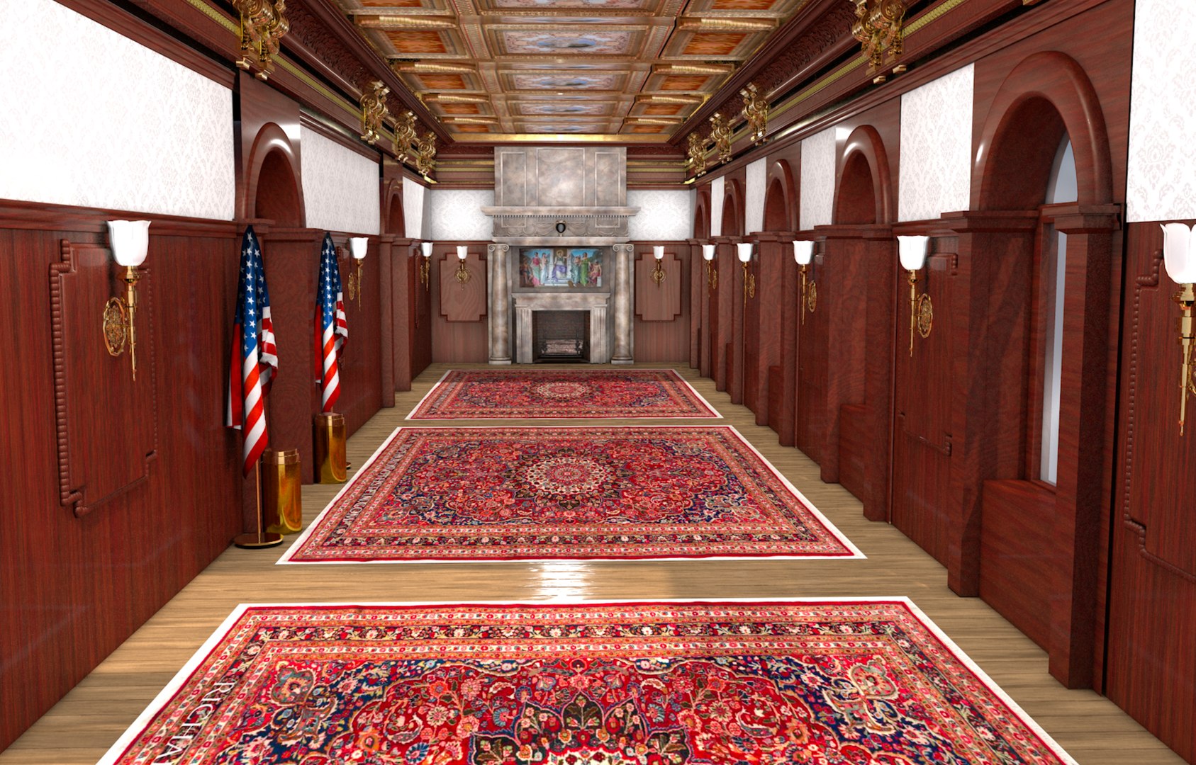 3D Library Congress Members Room - TurboSquid 1281945